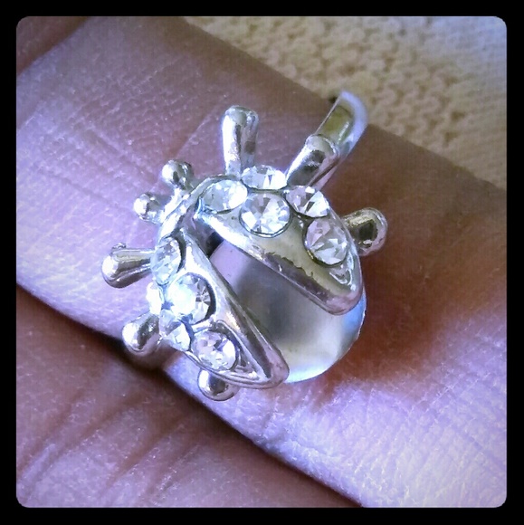 Vintage | Jewelry | Vintage Rhinestone Ladybug Ring | Poshmark